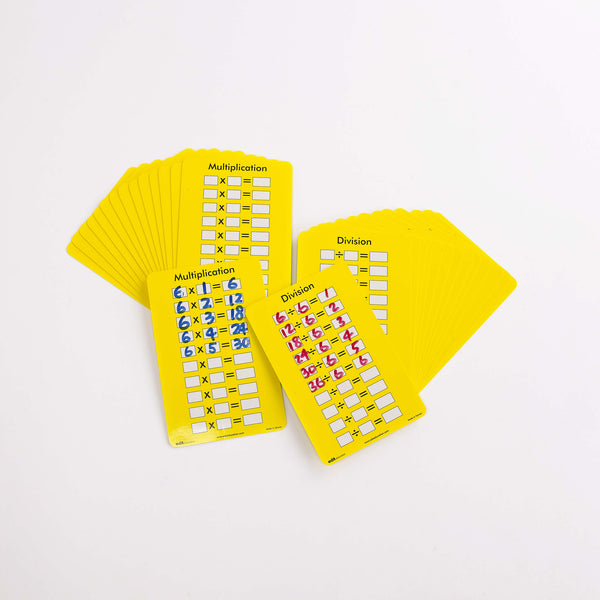 Multiplication & Division Practice Cards – PlayingandLearning.co.za
