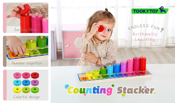 Wooden Counting Stacker – PlayingandLearning.co.za