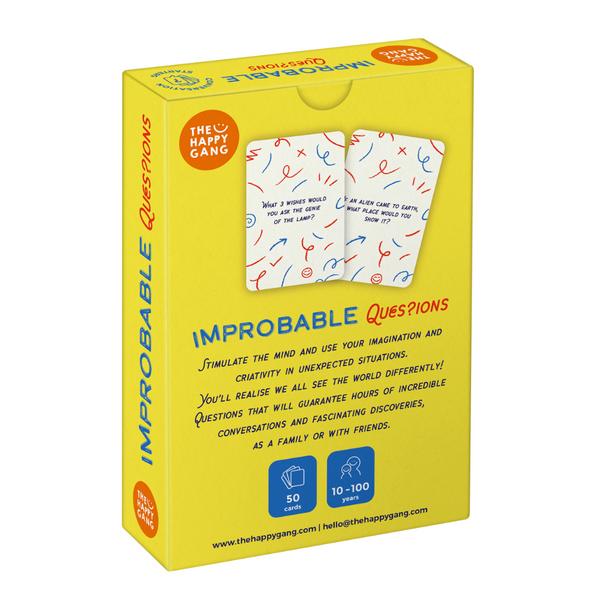 The Happy Gang Conversation Starter Cards: Improbable Questions ...