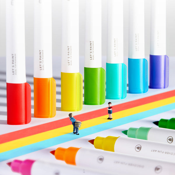 Translucent Dual Tip Markers: 6 Colours – PlayingandLearning.co.za