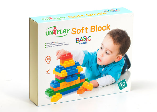 UNiPlay Soft Block Basic 60pc Box – PlayingandLearning.co.za